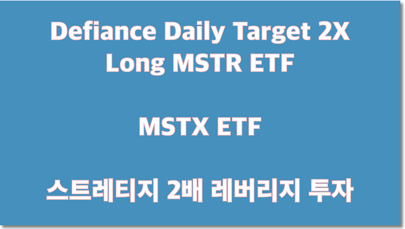 MSTX ETF - 스트레이지 2배 레버리지 투자