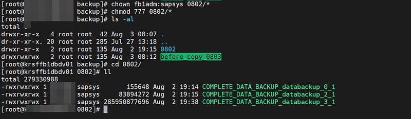 SAP S/4HANA DB Hana Studio 를 이용한 Tenant db Recovery