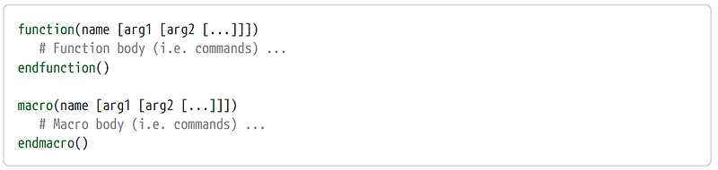 [CMake] Functions and Macros