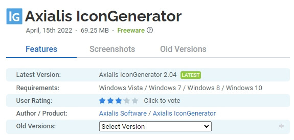 Axialis IconGenerator 무료 다운로드