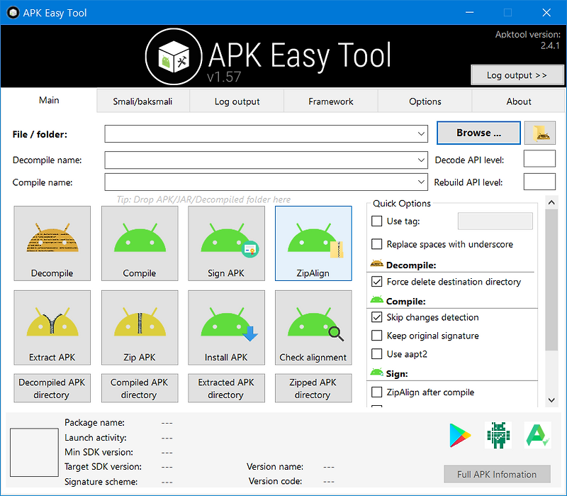 Apk Easy Tool - Apk GUI 디컴파일 도구 - 미르의 IT 정복기