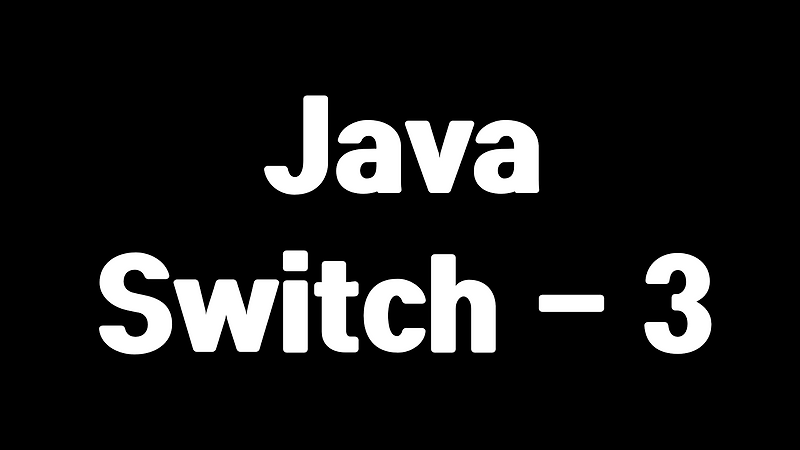 java switch 기본 - 3. Enum 타입 비교