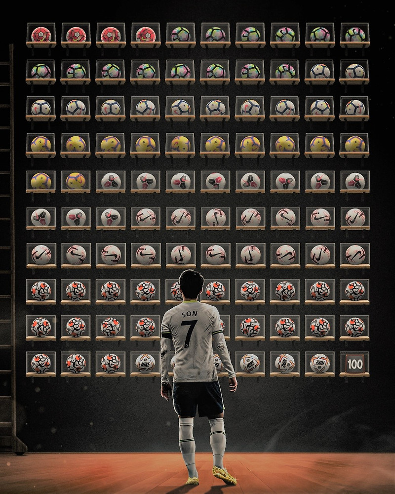 손흥민 EPL 100호 골 달성