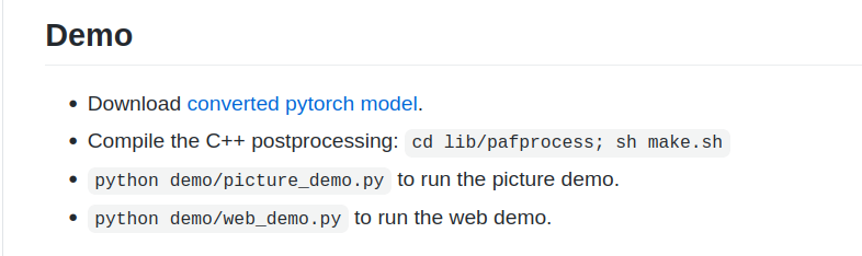 PC에서 pytorch 기반 pose estimation 실행 방법