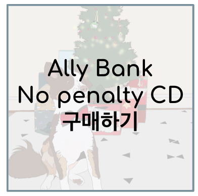 알리뱅크 Ally bank 노 패널티 11개월 APY 4.75% CD 구매하기