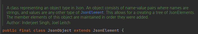 [gson]JsonObject