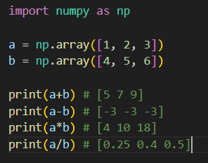 [Python] Numpy 연산, 배열합치기, 브로드캐스팅