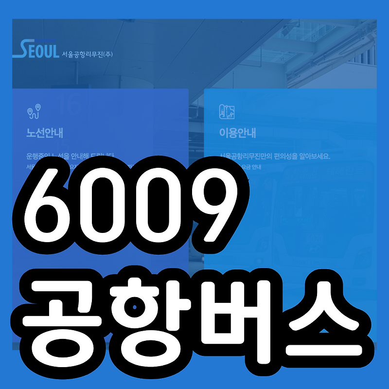 6009 공항버스 예매 시간표 리무진버스 / 6009번 타는곳 정류장