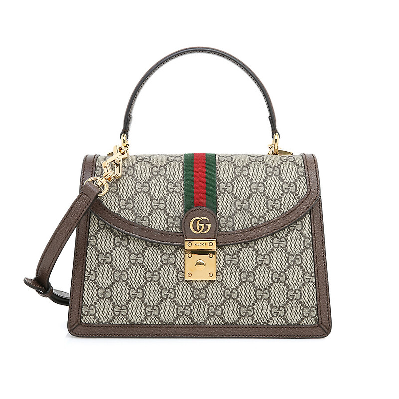 구찌 오피디아 GG 웹 스몰 탑핸들 651055 플랩미니백