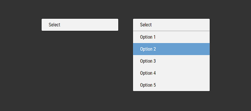 Dropdown Select Menu