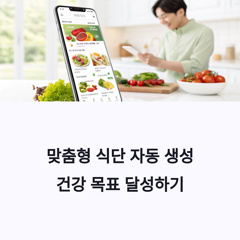 다이어트 목표에 맞춘 식단표, 자동으로 만들기 방법