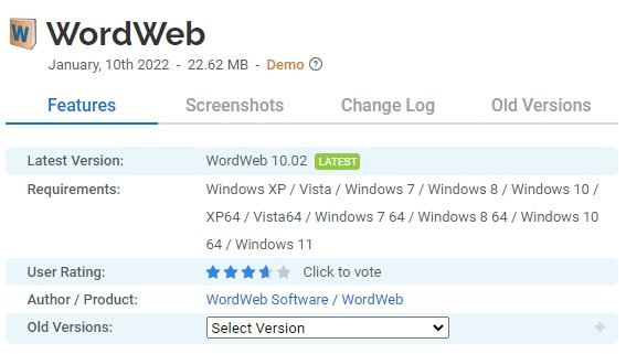 WordWeb 무료 다운로드