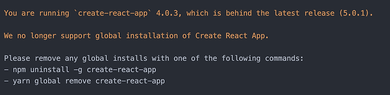[cra] npx create-react-app error