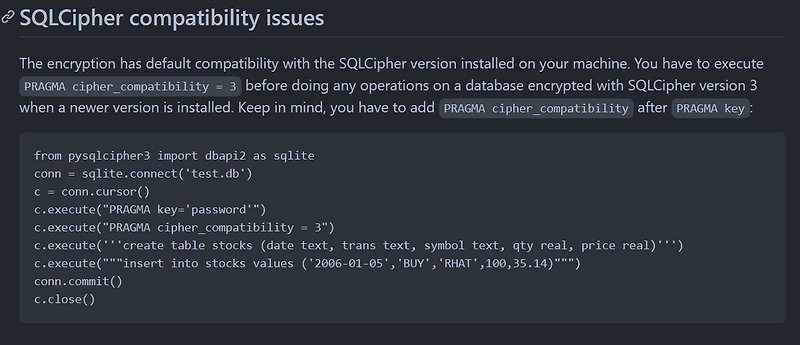 210909목 - sqlcipher, pysqlcipher3 윈도우 설치