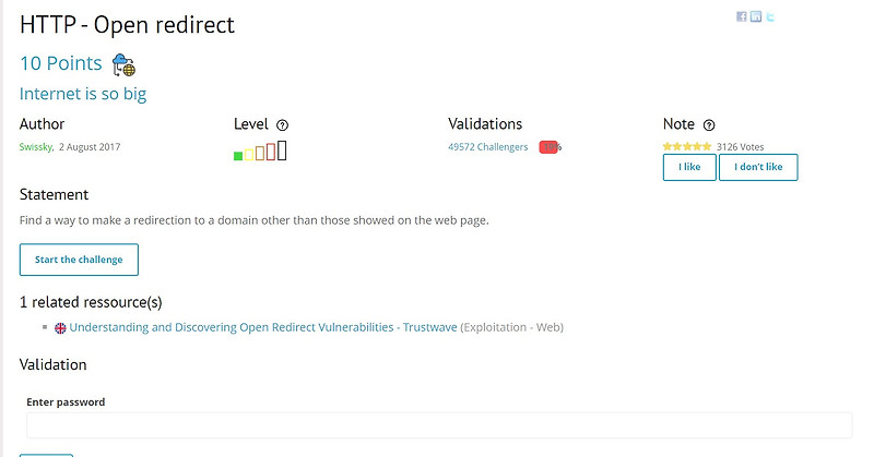 [root-me.org] web - Server : HTTP - Open redirect — 공부기록장