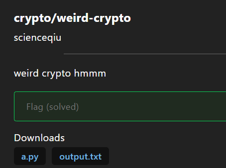 Tjctf writeup - weird crypto — chltjdbs