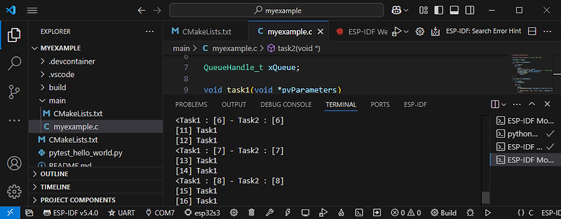 [ESP32] Task간 데이터 공유 (Queue, Mutex) - Open Embedded Club