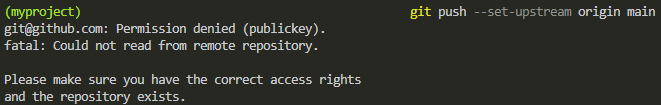 git@github.com: Permission denied (publickey) 에러 해결