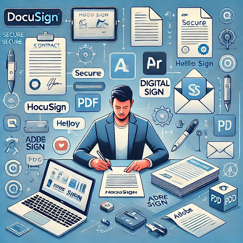 디지털 문서 서명 도구: DocuSign, HelloSign, Adobe Sign