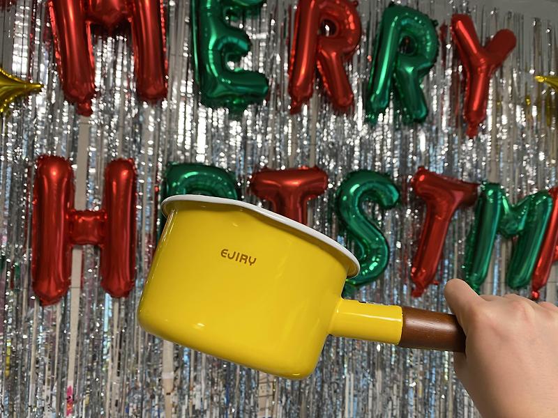 에지리_Ejiry_칼라컬렉션_Color Collection_밀크팬_Milk Pan_범랑냄비_옐로우 14cm