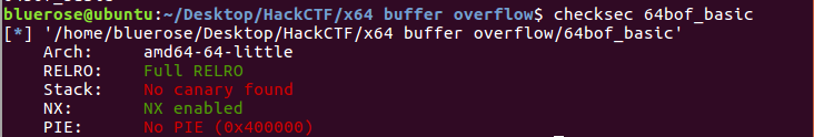 [HackCTF] x64 Buffer Overflow