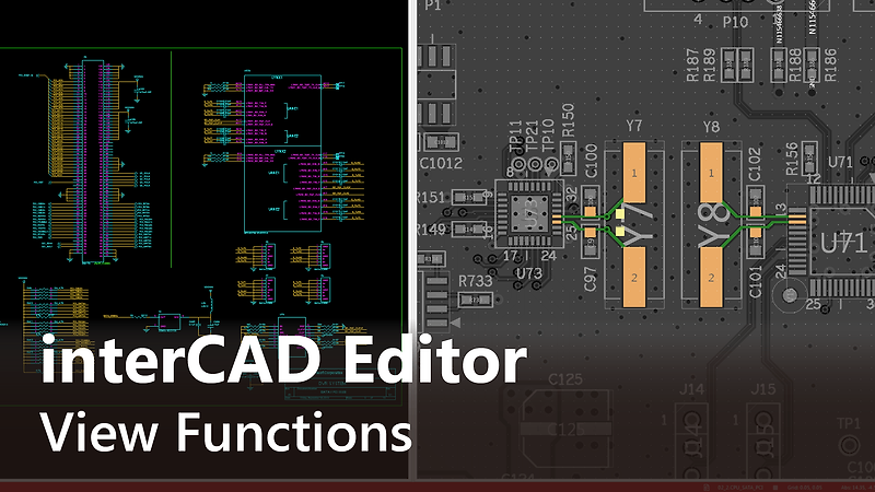 [PCB Viewer - interCAD Editor] Fit, Highlight, Grid, Display