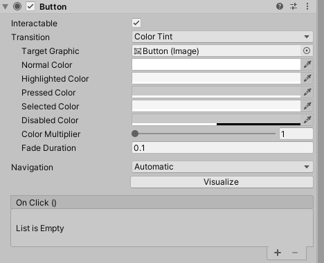 [Unity] Button Color (Inspector에서 설정하기)