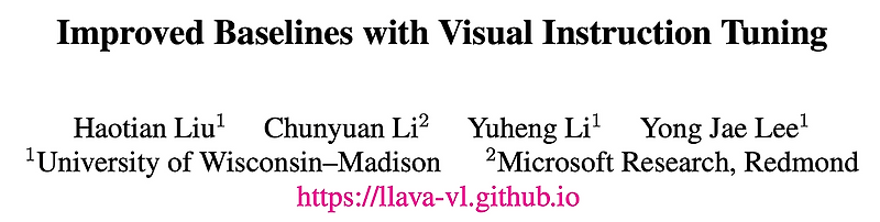 [LLaVA 1.5] Improved Baselines with Visual Instruction Tuning