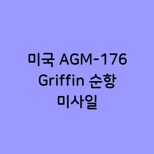 미국 AGM-176 Griffin 순항 미사일: 현대전의 새로운 선택