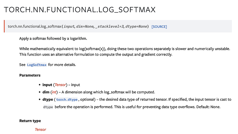 torch.log_softmax