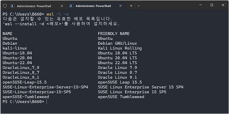 wsl:: install of wsl / delete — 손잡기금지