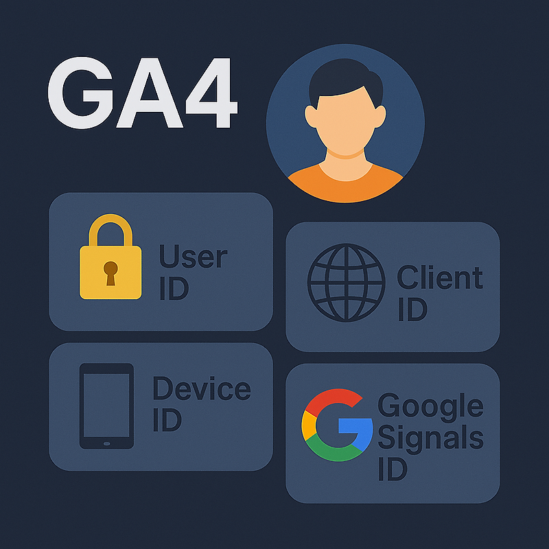 [TIL] GA4의 사용자 식별값, 뭐가 다를까? – User ID, Device ID, Client ID, Google Signals