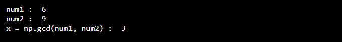 파이썬 numpy ufunc 최대공약수(GCD - Greatest Common Denominator)