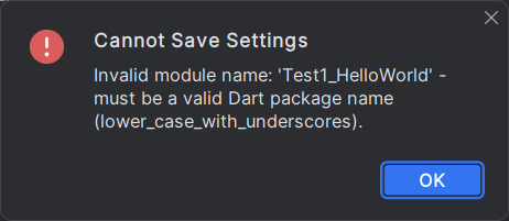Cannot Save Settings