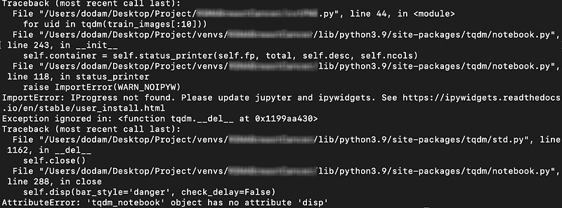 [ Python ] AttributeError: 'tqdm_notebook' object has no attribute 'disp'