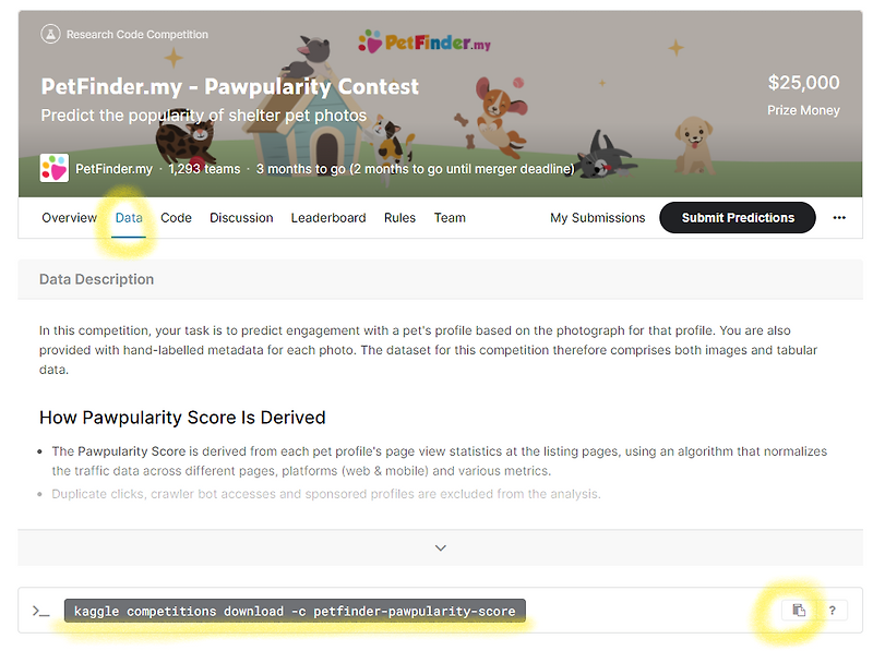 Easiest way to download kaggle data in Google Colab