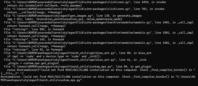 RuntimeError: Could not find MSVC/GCC/CLANG installation on this computer. 에러 해결방법
