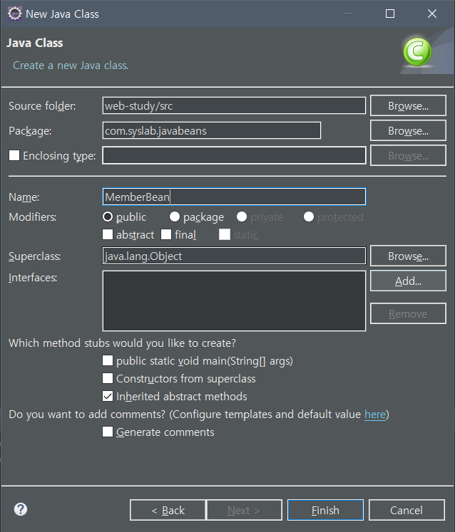 JSP & Servlet -- Java Bean 기본 / 액션 태그 실습