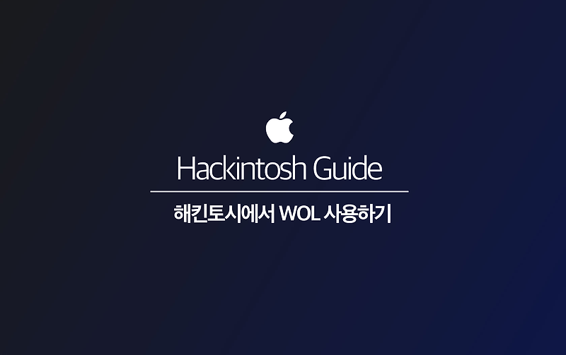 해킨토시에서 WOL 사용하기 (Intel 칩셋) — JGP Space