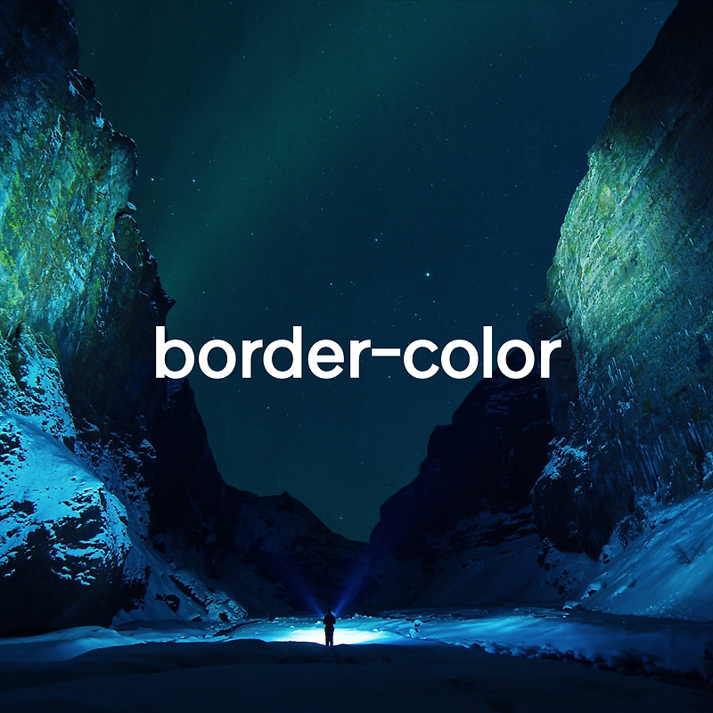 border-color 속성은 테두리 색 속성을 일괄적으로 설정합니다.