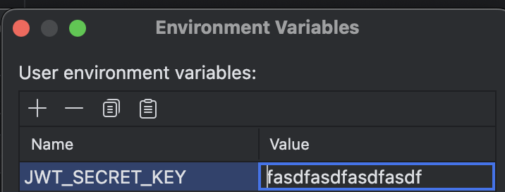 JWT_SECRET_KEY가 없을때 생기는 Error(key규격, base64 최소 32글자)