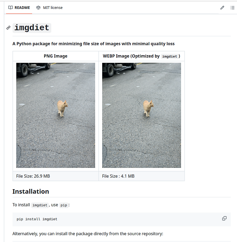 [Python Package] imgdiet 이미지 파일 사이즈를 줄여봅시다.