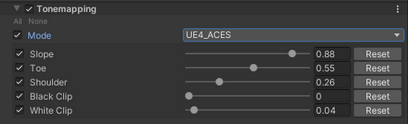 How to port UE4 ACES to URP