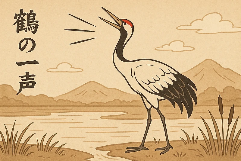 JLPT JPT 기출 관용 표현 - 鶴(つる)の一声(ひとこえ)