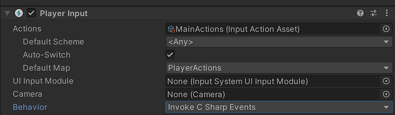 [Input System] Behavior - Invoke C Sharp Events :: 유니티
