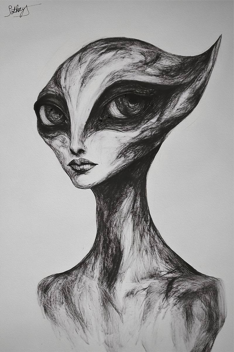 (4) ETSY – 당신이 잠든 사이에 당신을 방문한 외계인은? / Alien Contact Drawing Phychic ...