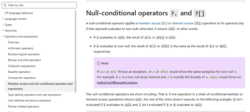 Null 조건부 연산자 사용방법 정리 : _PopUp?.Close() 코드, ? (물음표)연산자