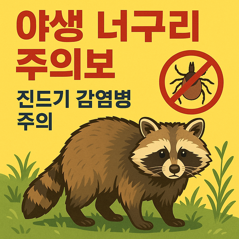 도심에 나타난 야생 너구리, 귀엽다고 만지면 큰일 납니다,진드기,SFTS,렙토스피라증