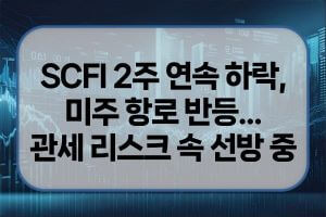 SCFI 2주 연속 하락, 미주 항로 반등…관세 리스크 속 선방 중