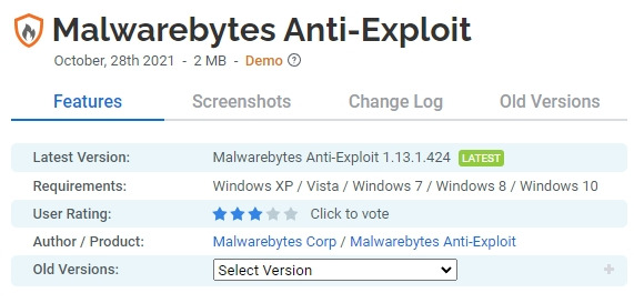Malwarebytes Anti-Exploit 무료 다운로드